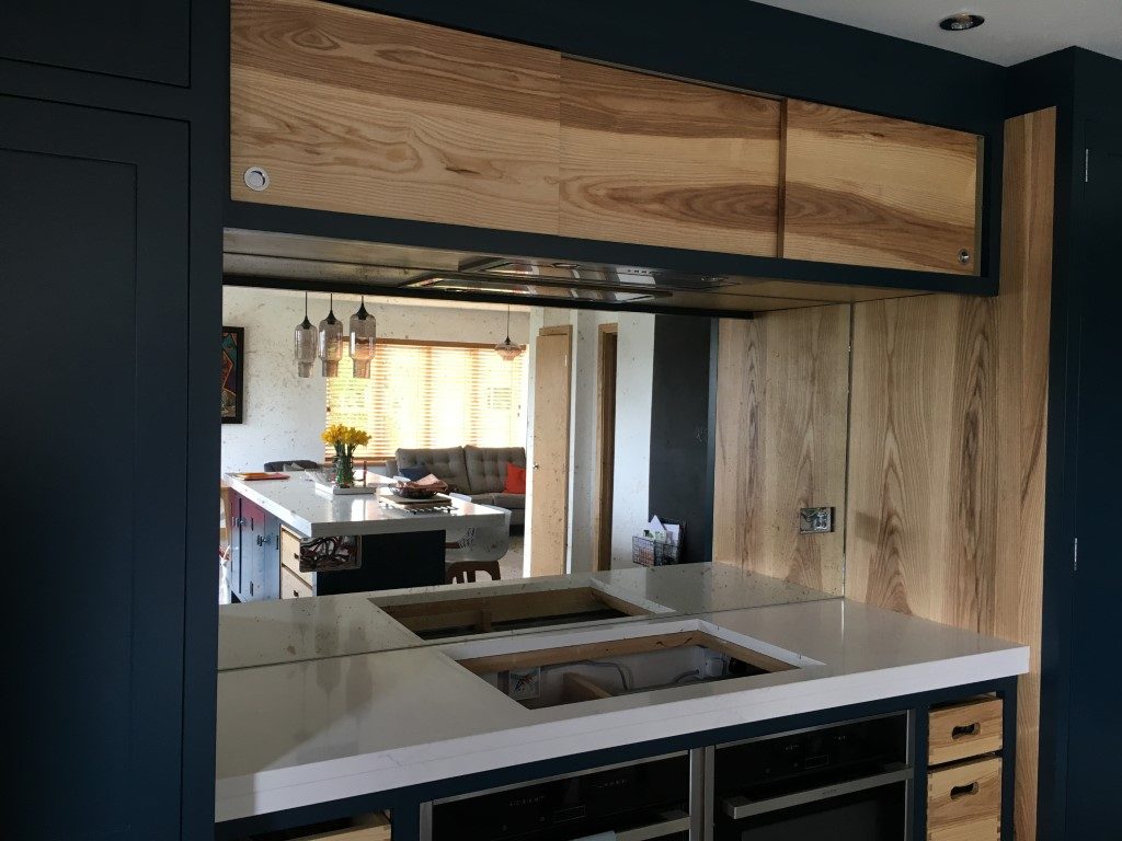 Mirror Glass Splashbacks - Antique mirror Bronze kitchen splashback