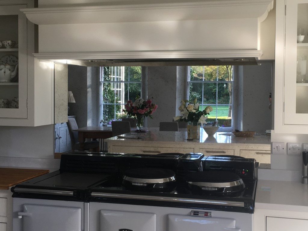 Mirror Glass Splashbacks - Antique mirror Bronze kitchen splashback
