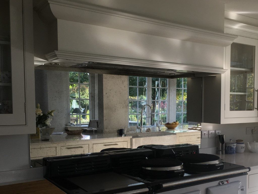 Mirror Glass Splashbacks - Antique mirror Bronze kitchen splashback